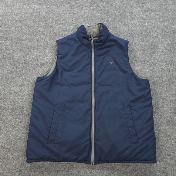 Ariat | Jackets & Coats | Ariat Vest Mens Extra Large Blue Grey ...